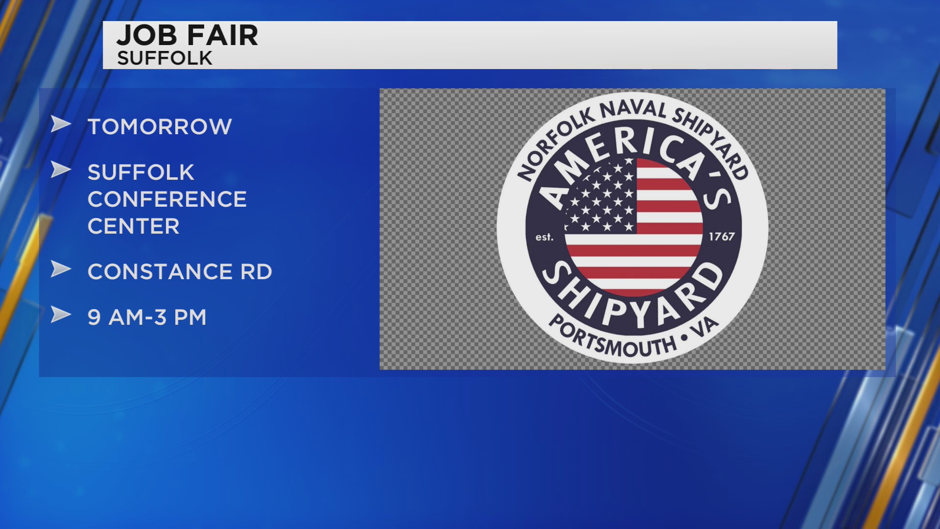 Norfolk Naval Shipyard to host job fair – WAVY.com