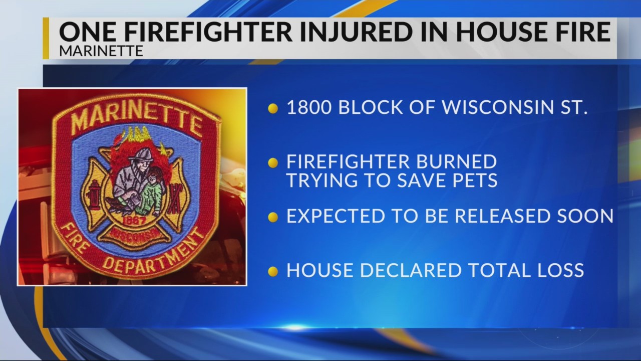 Marinette Fire destroys home, injures firefighter – WFRV Local 5 ...