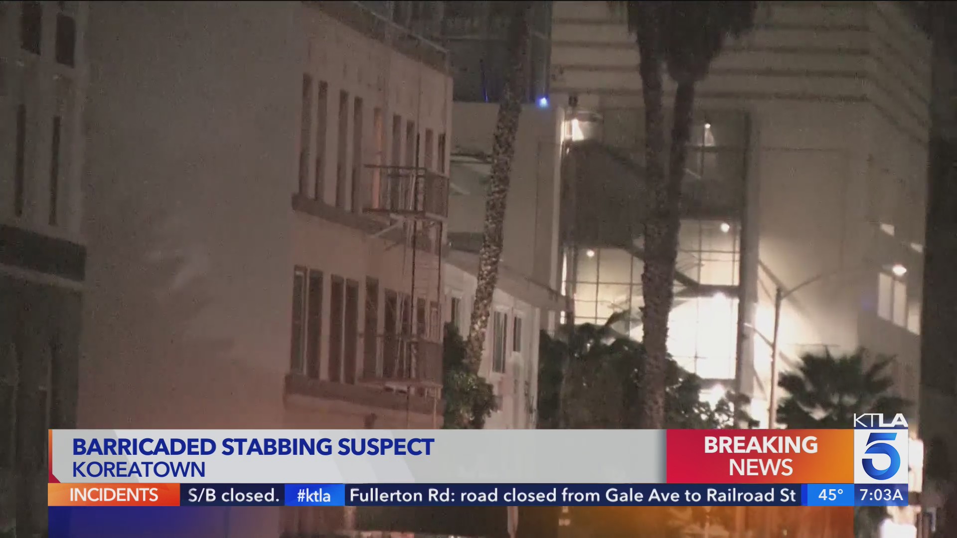 SWAT team in standoff with man who stabbed roommate in Koreatown: LAPD ...