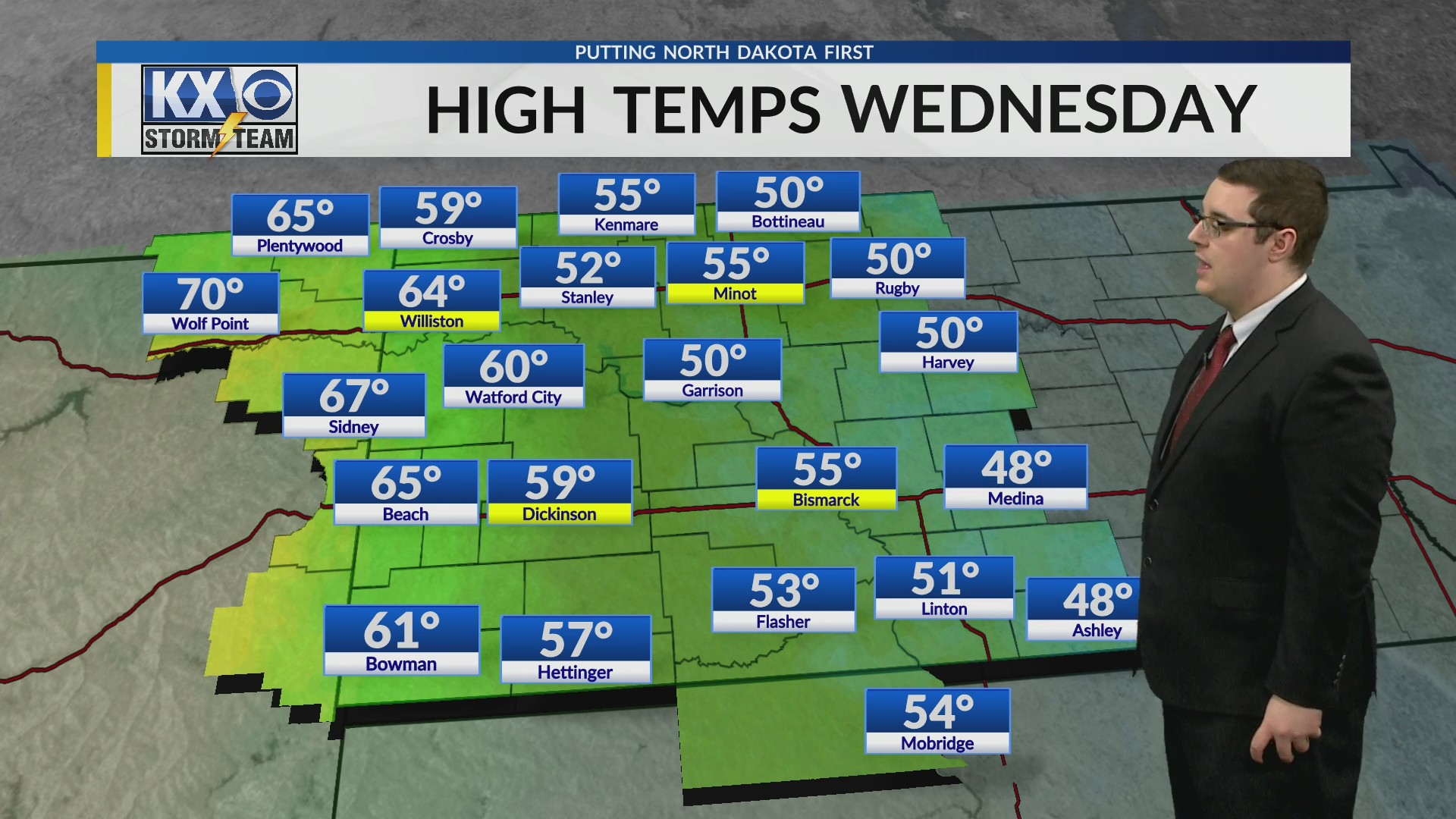 A windy Tuesday continues to lead us to the 50s, 60s, and possibly 70s ...