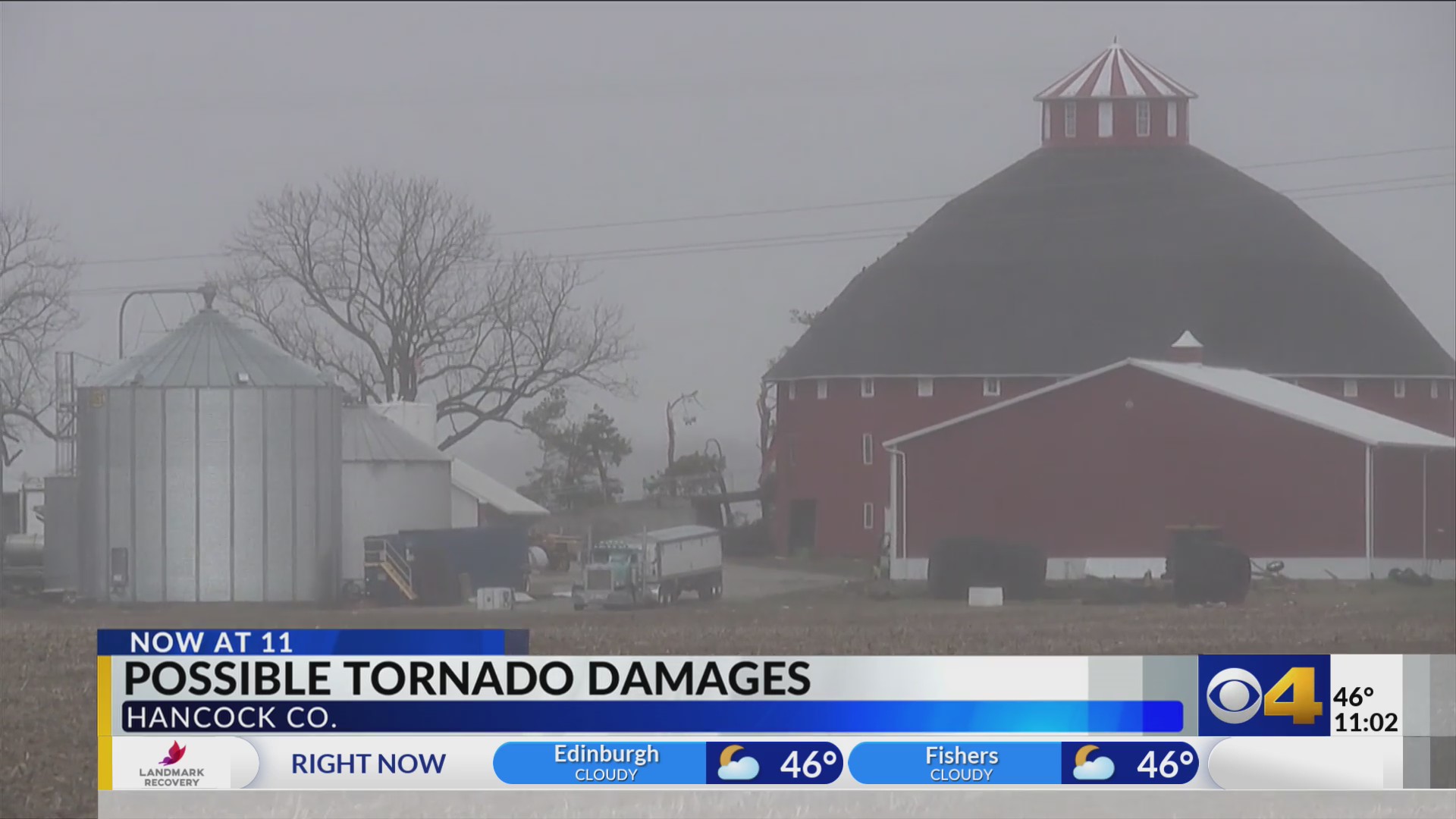 Hancock Co. round barn damaged in possible tornado – Fox 59