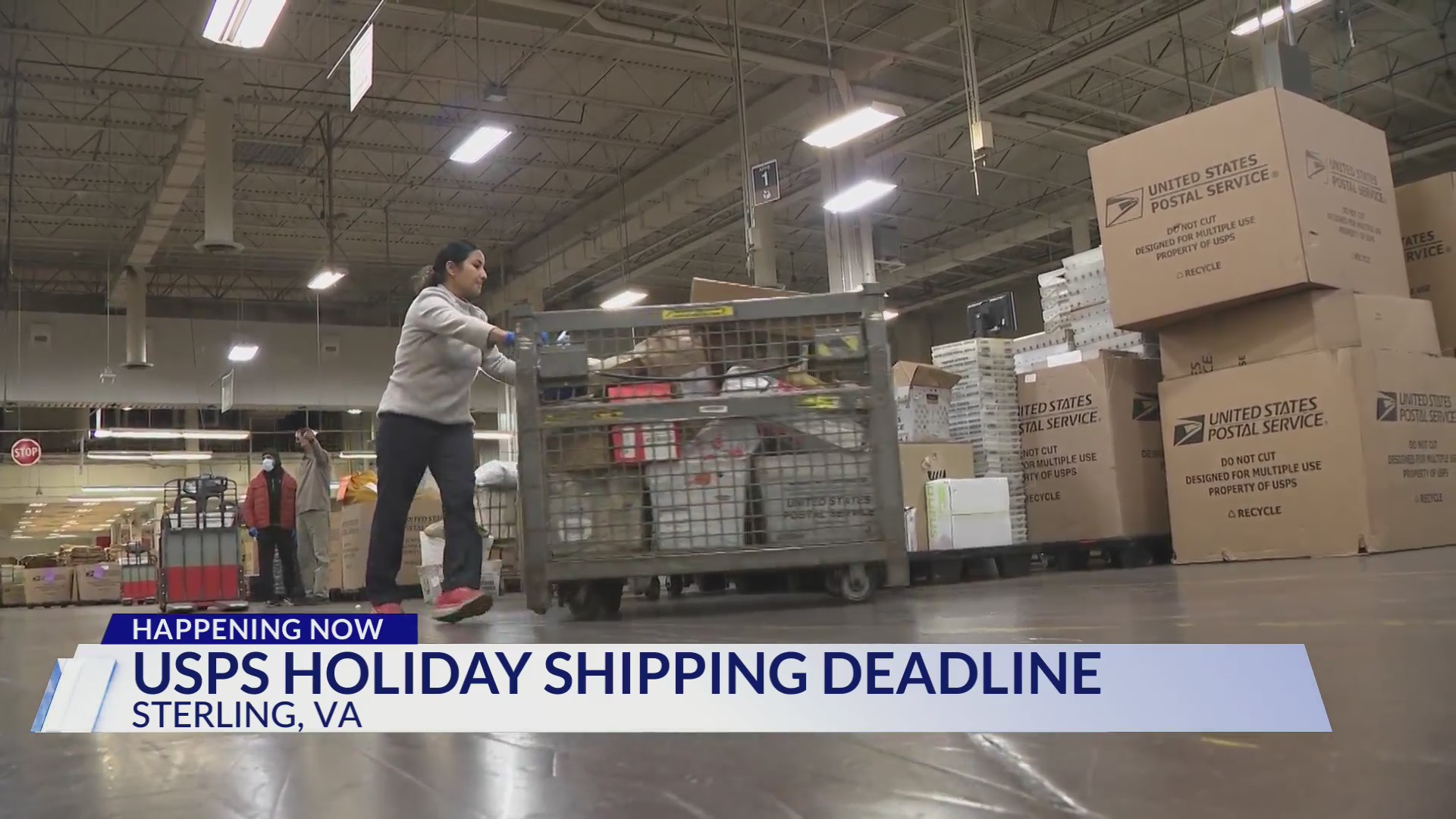 An inside look at a Virginia USPS shipping facility as holiday shipping ...