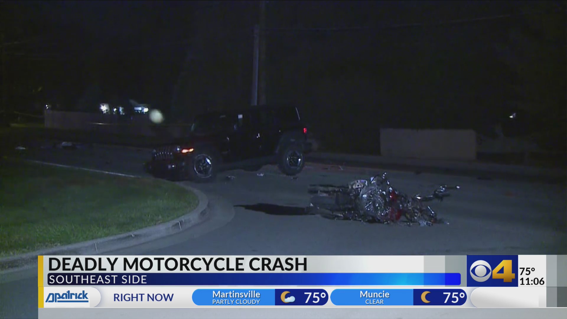 Person Is Killed In Motorcycle Crash Wttv Cbs4indy