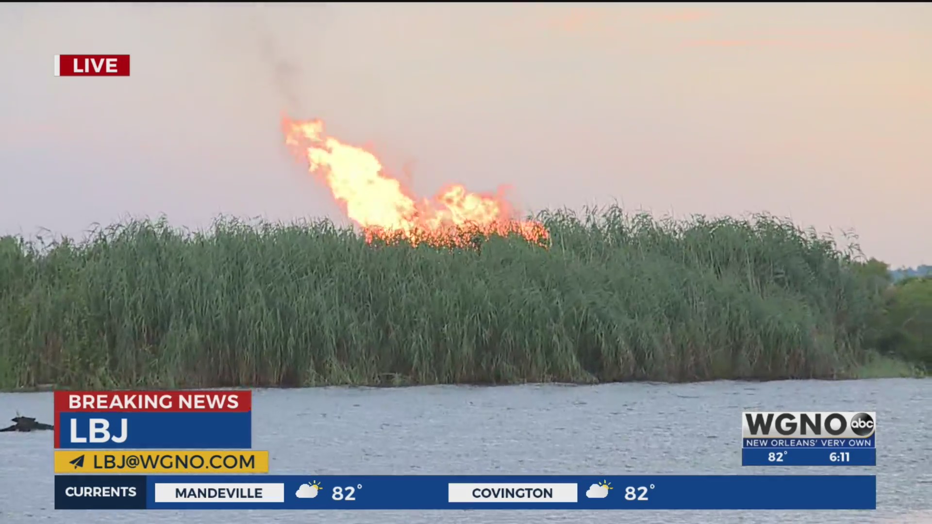 Pipeline explosion causes massive fire on Lake Leery in St. Bernard ...