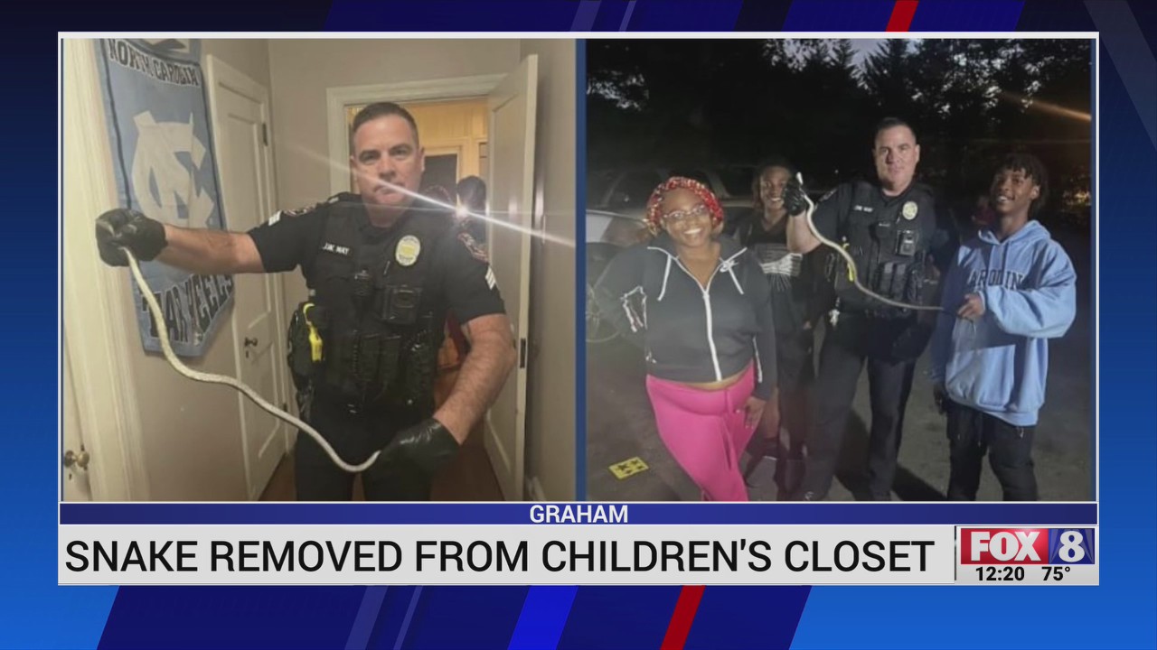 Graham police officer becomes snake wrangler — twice – FOX8 WGHP