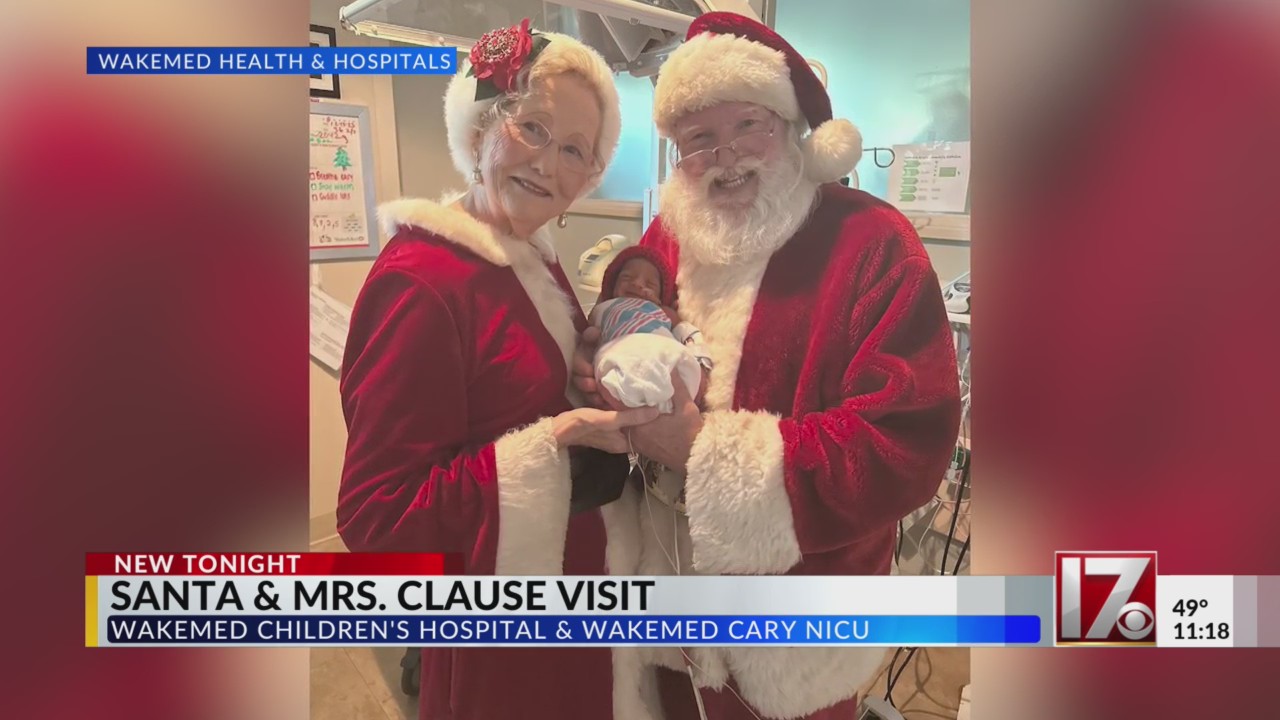 Santa and Mrs. Claus visit babies, children in WakeMed hospitals ...
