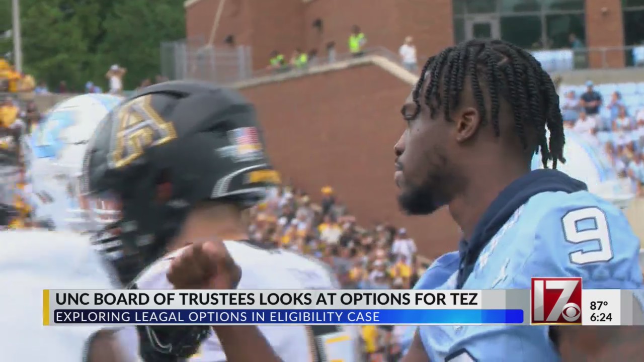 UNC mulling options for ineligible wide receiver Tez Walker – CBS17.com