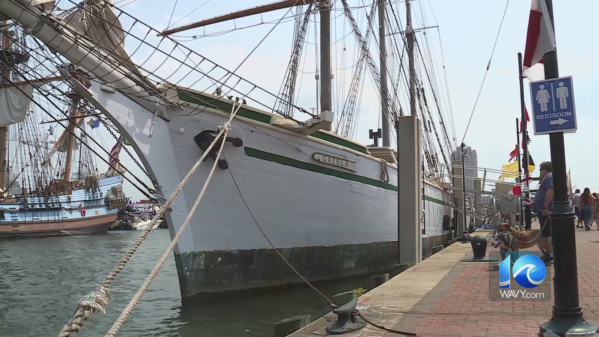 WAVY’s Andy Fox tour of the tall ship Gazela at the Norfolk Harborfest ...