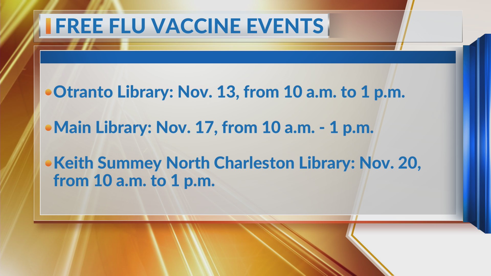 Free flu vaccine events happening in Charleston County – WCBD News 2