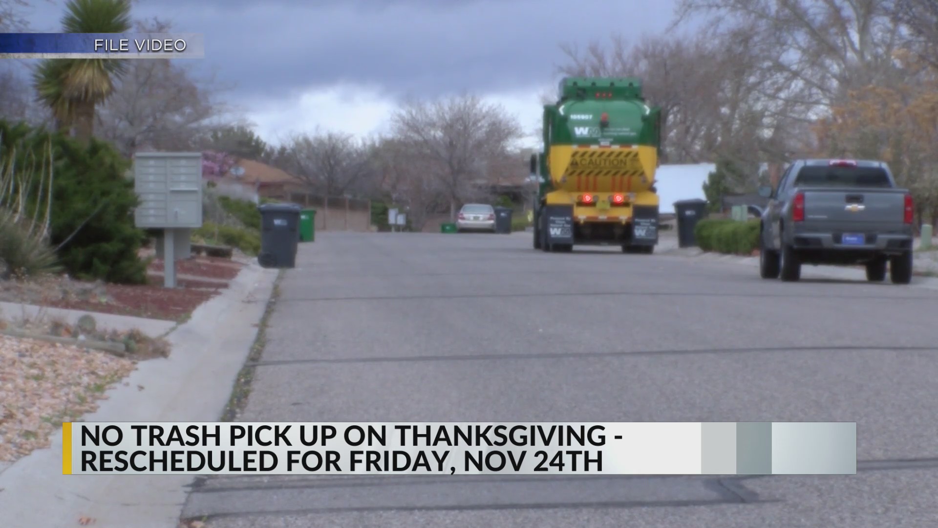 Albuquerque trash pick-up schedule changes for Thanksgiving – KRQE NEWS ...