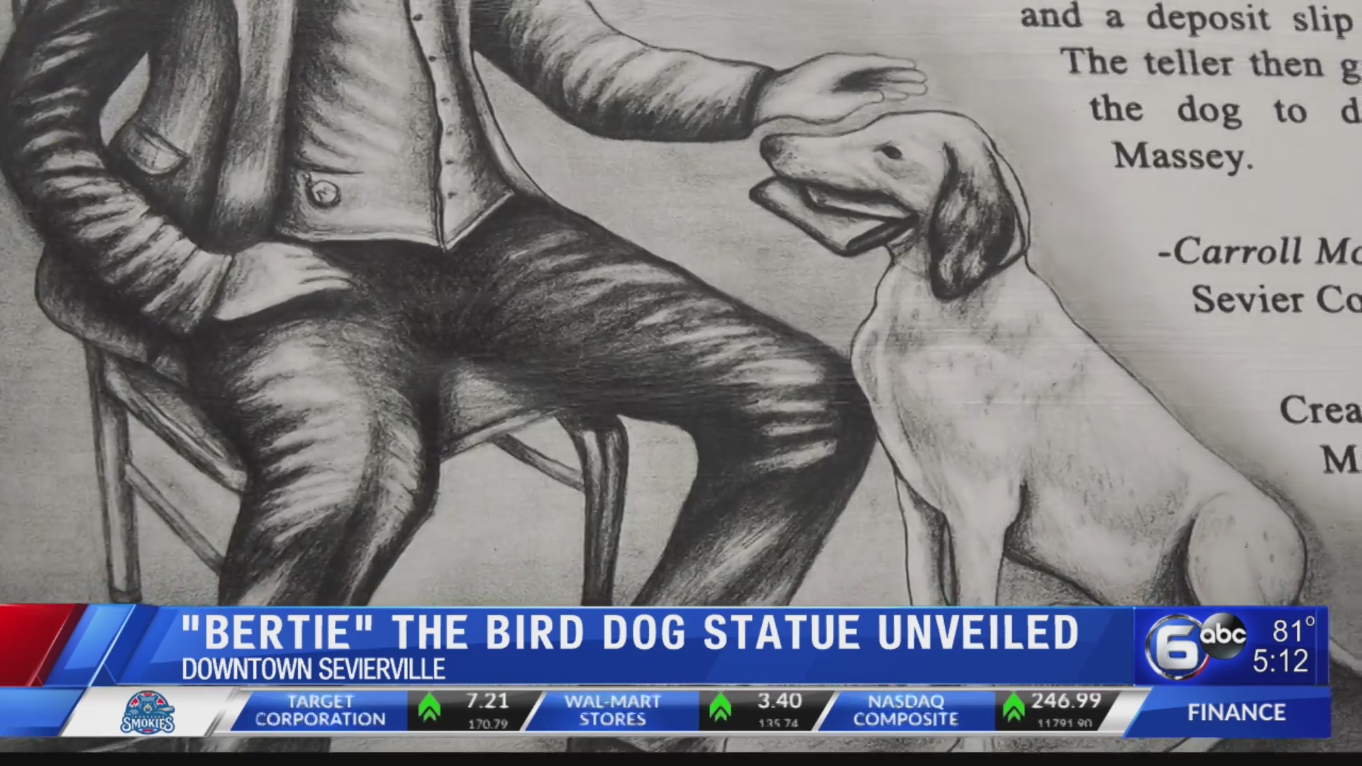‘Bertie the Bird Dog’ statue unveiled in downtown Sevierville – WATE 6 ...