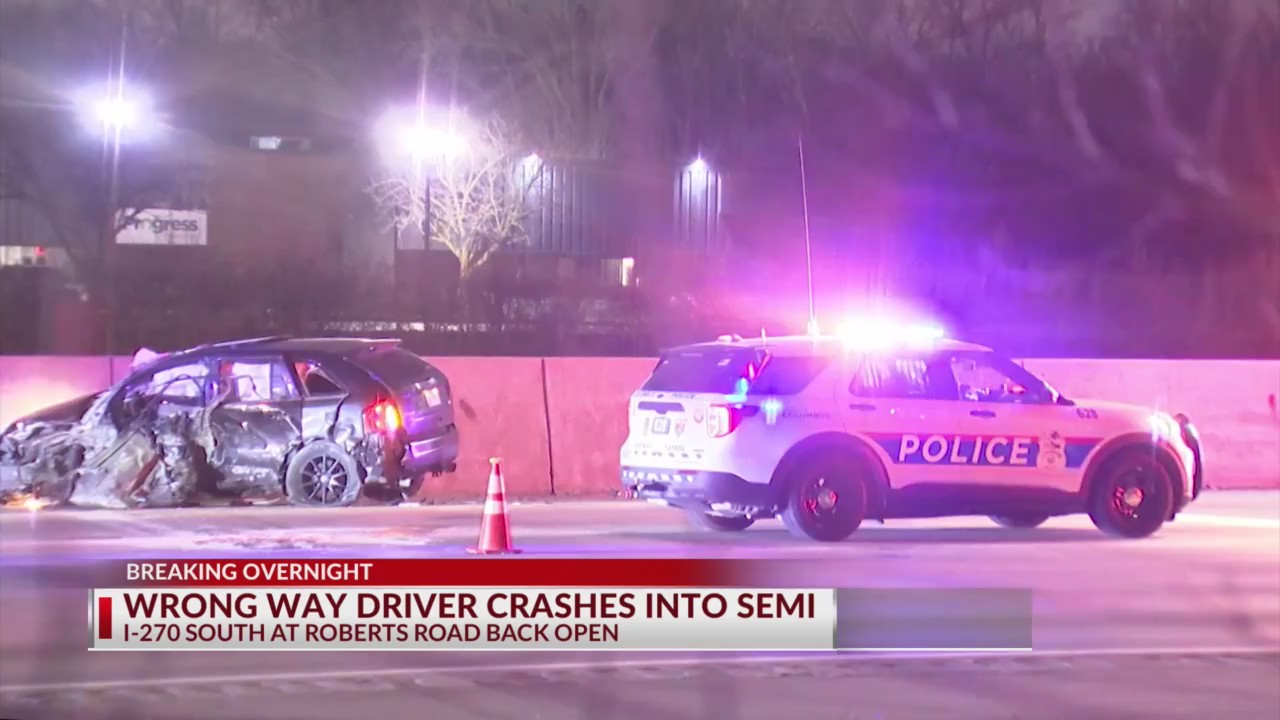 Driver cited for OVI after wrong way crash on I-270 South – NBC4 WCMH-TV