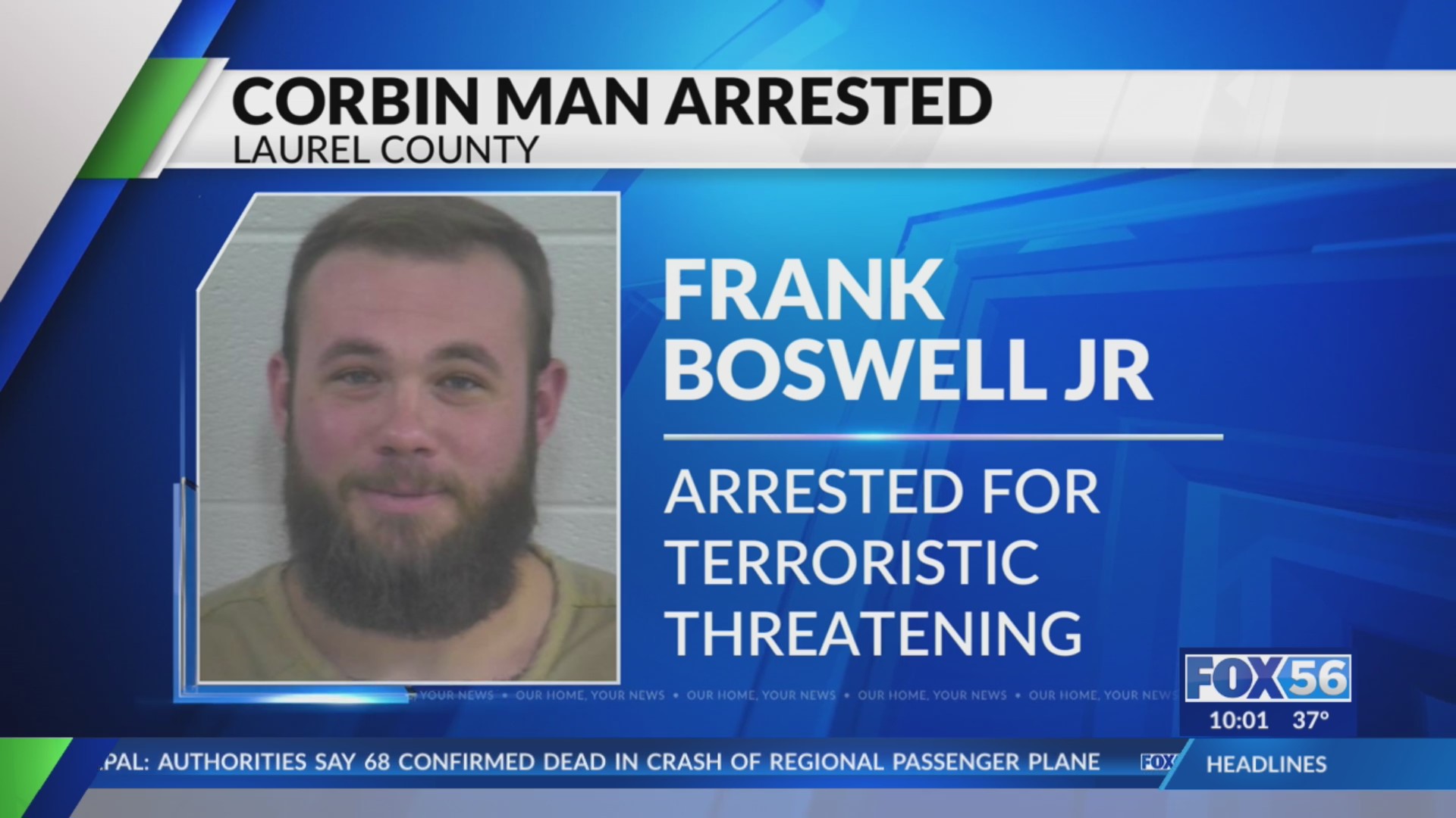 Corbin man arrested on charges including terroristic threatening – FOX ...