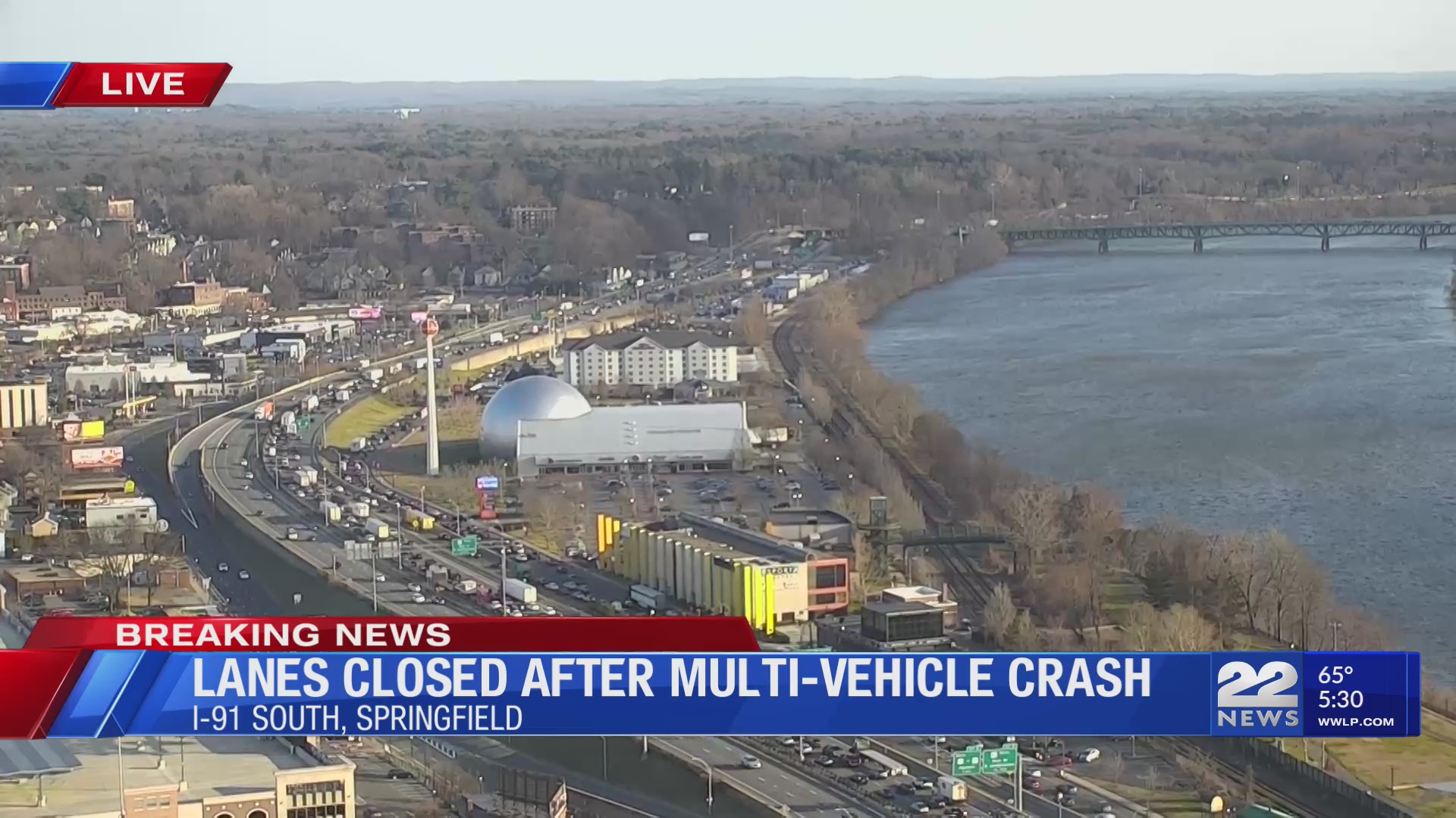 Multiple lanes closed near exit 3 on I-91 S in Springfield due to multi-vehicle crash – WWLP
