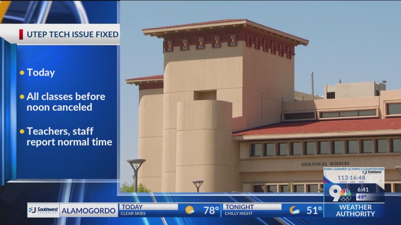 Technology issue cancels all UTEP classes before noon Thursday – KTSM 9 ...