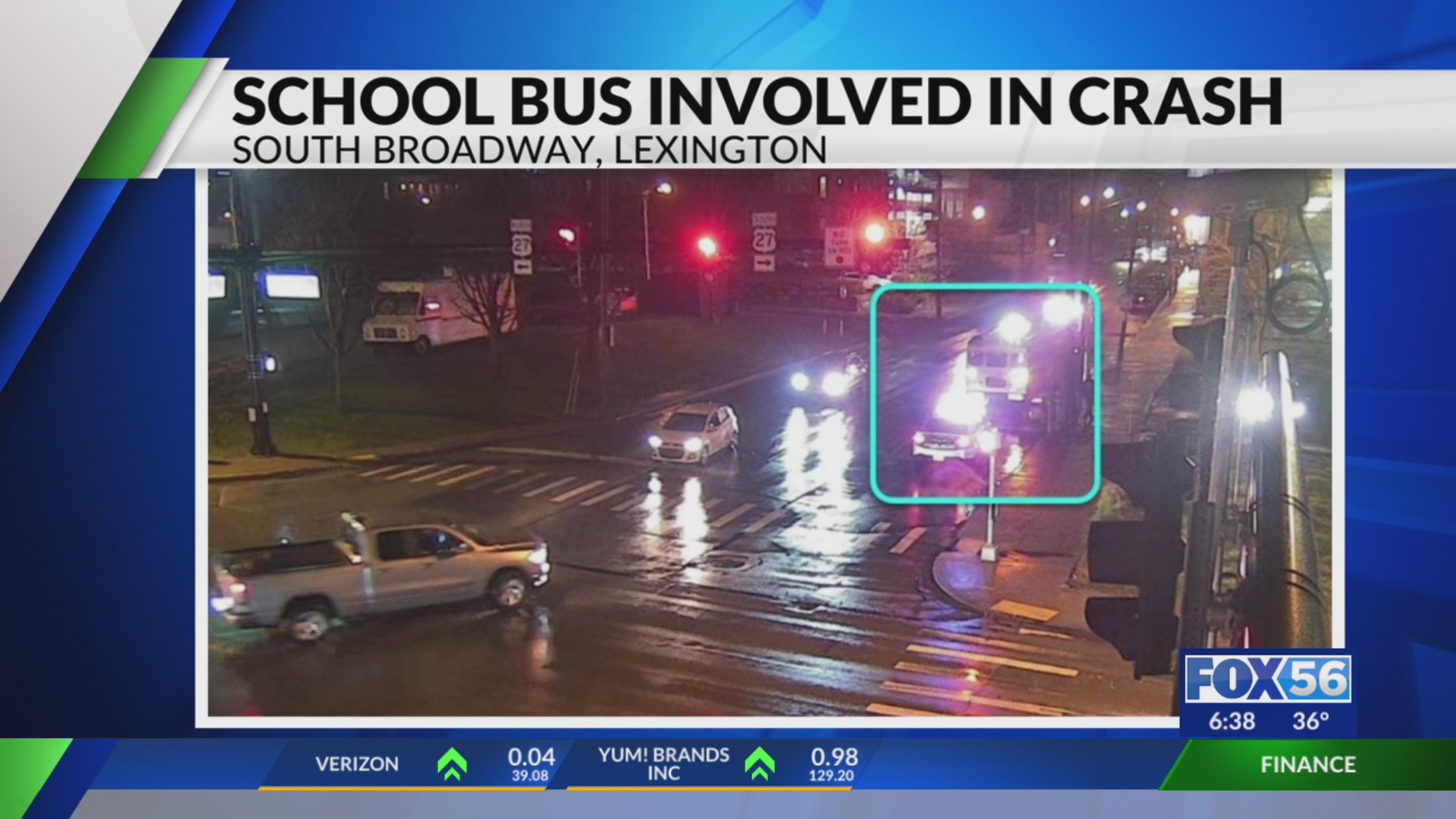 Fayette County school bus hits pickup truck downtown – FOX 56 News