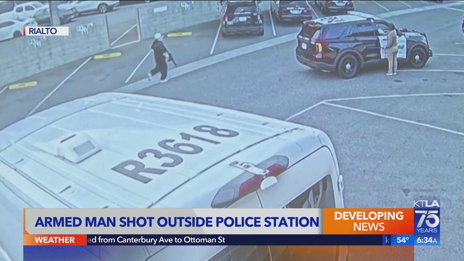 Man armed with assault-style rifle shot, wounded at Rialto Police ...