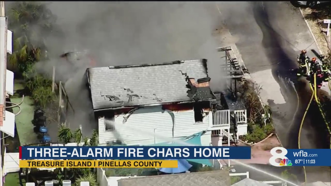 Crews respond to 3-alarm house fire in Treasure Island – WFLA