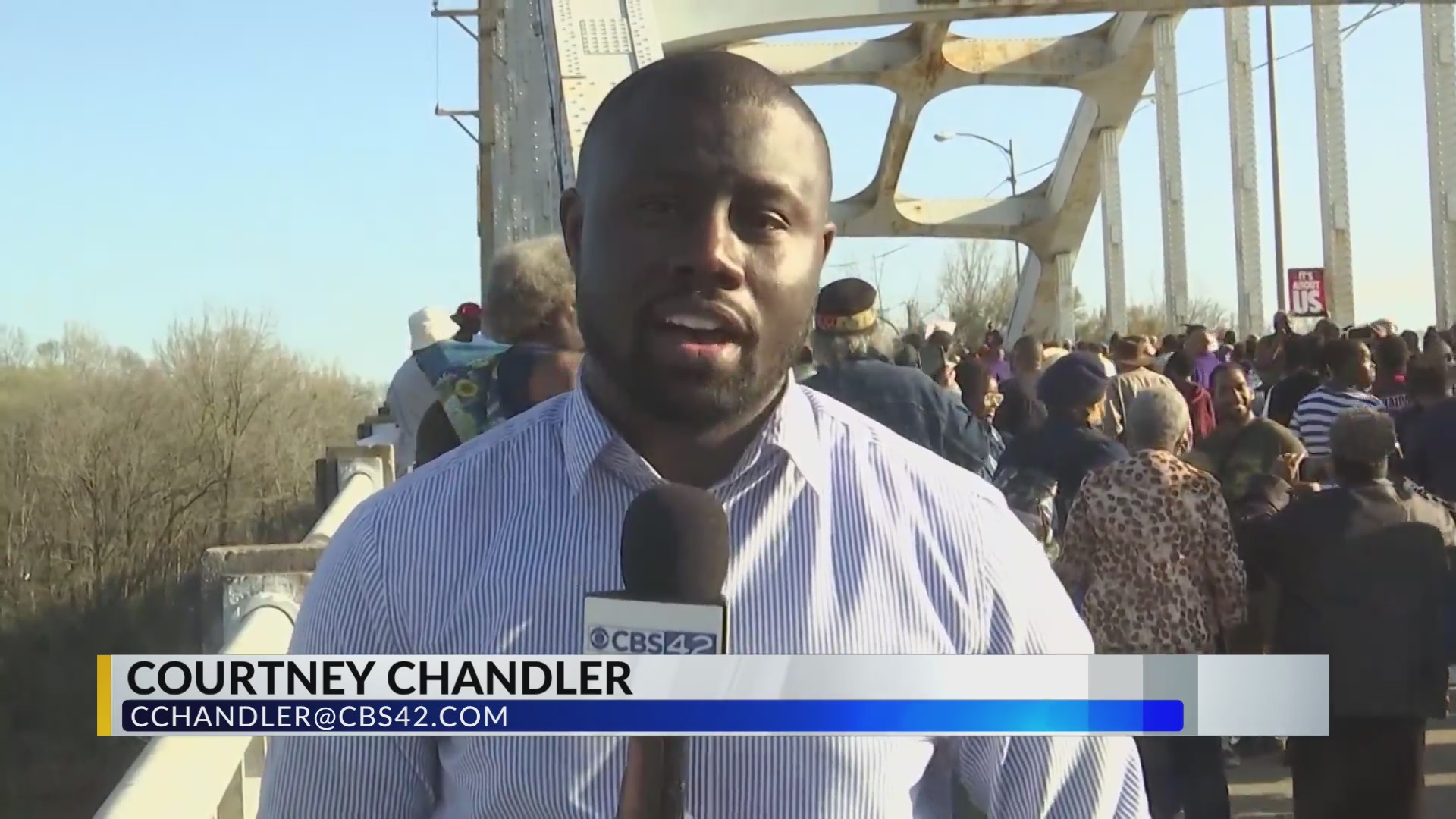 Thousands march across Edmund Pettus Bridge for 59th anniversary of ...