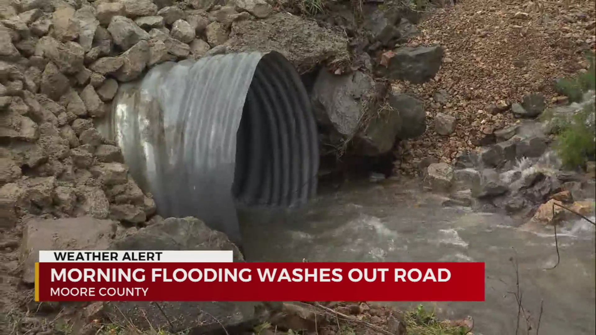 Morning flooding washes out road in Moore County – WKRN News 2