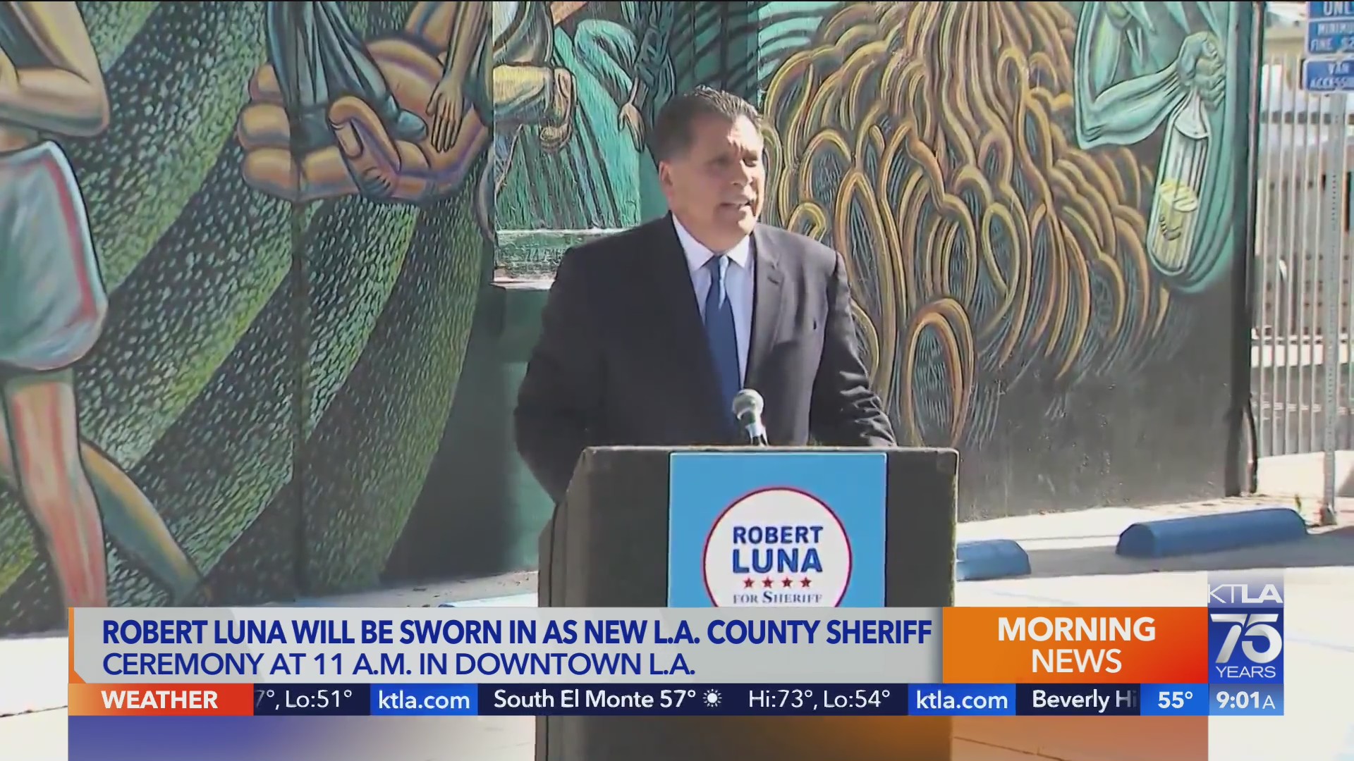 Robert Luna to be sworn in as Los Angeles County sheriff – KTLA