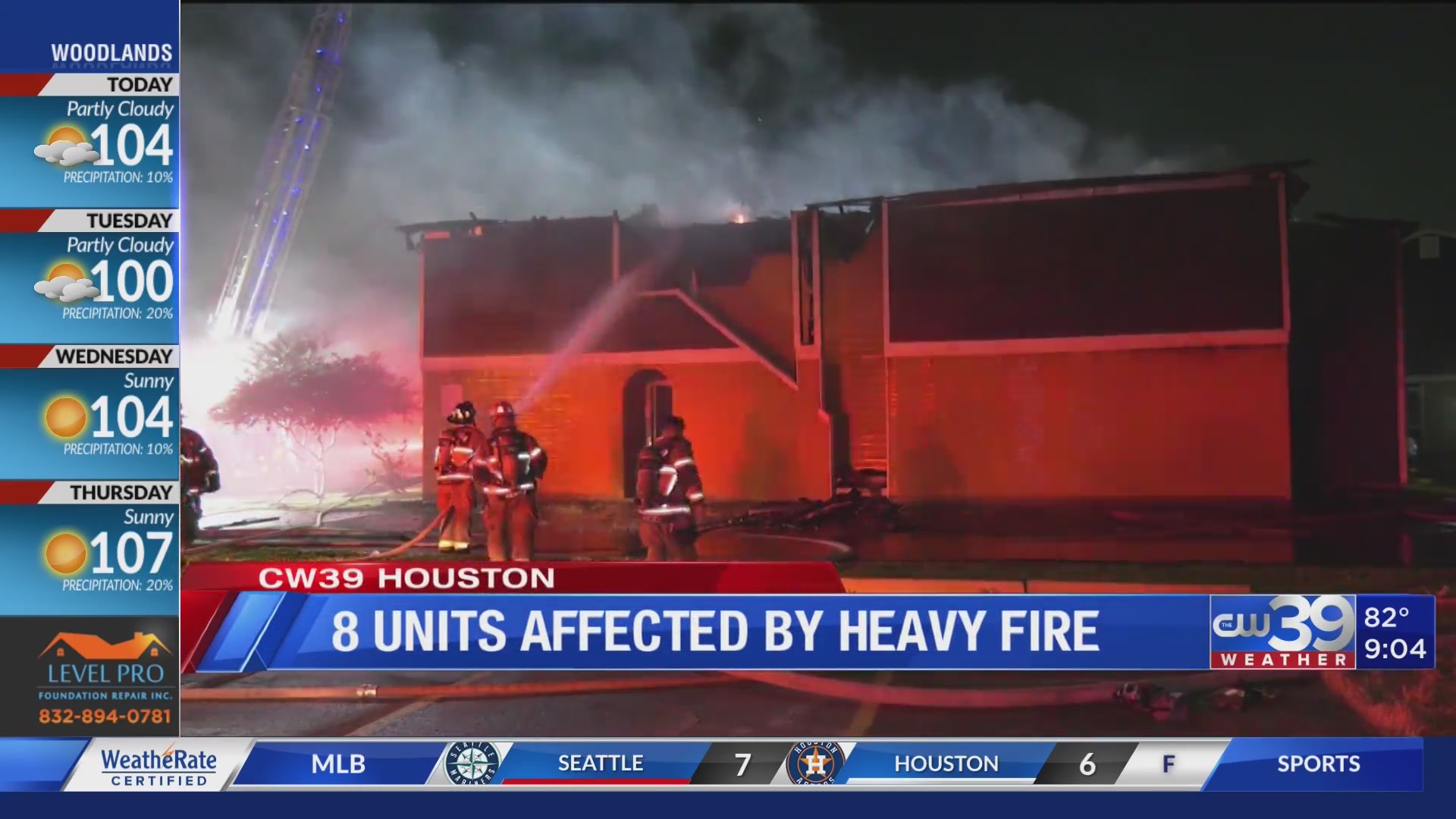 8 units affected by heavy fire of west Houston apartments – CW39 Houston