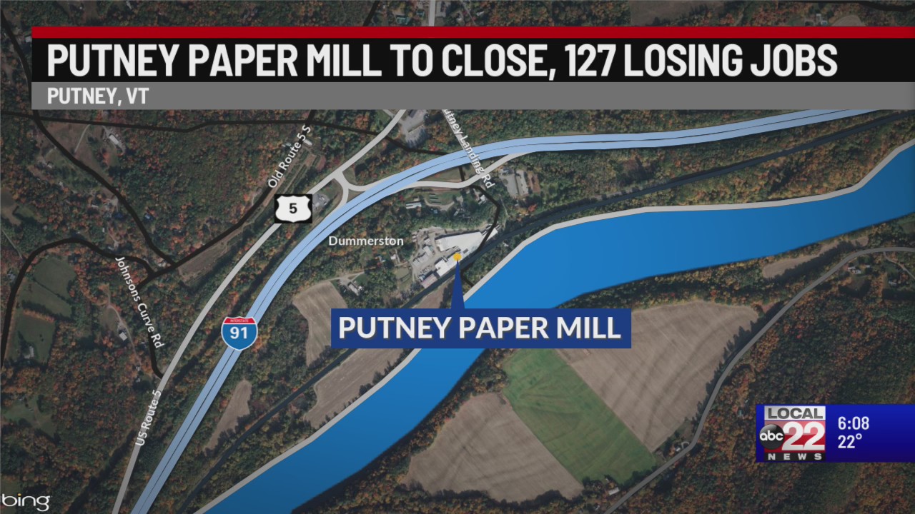 127 people laid off after Putney Paper Mill closes – ABC22 & FOX44