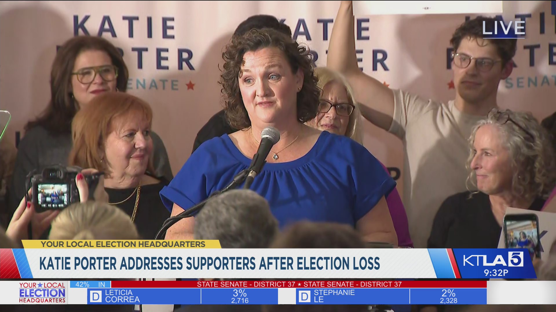 Katie Porter gives remarks after primary election loss – KTLA