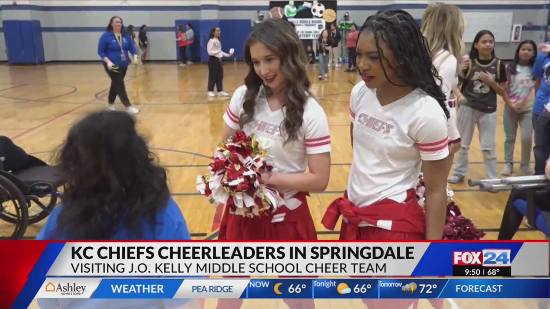 Kansas City Chiefs cheerleaders visit J.O. Kelly Middle School in ...