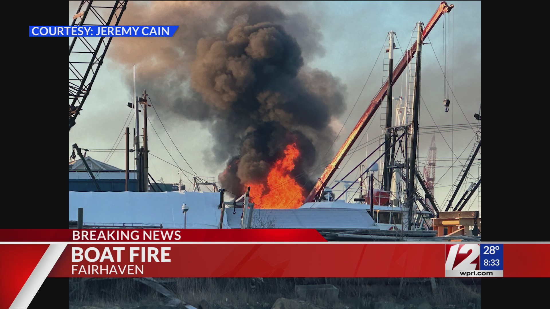Crews respond to boat fire in Fairhaven – WPRI.com