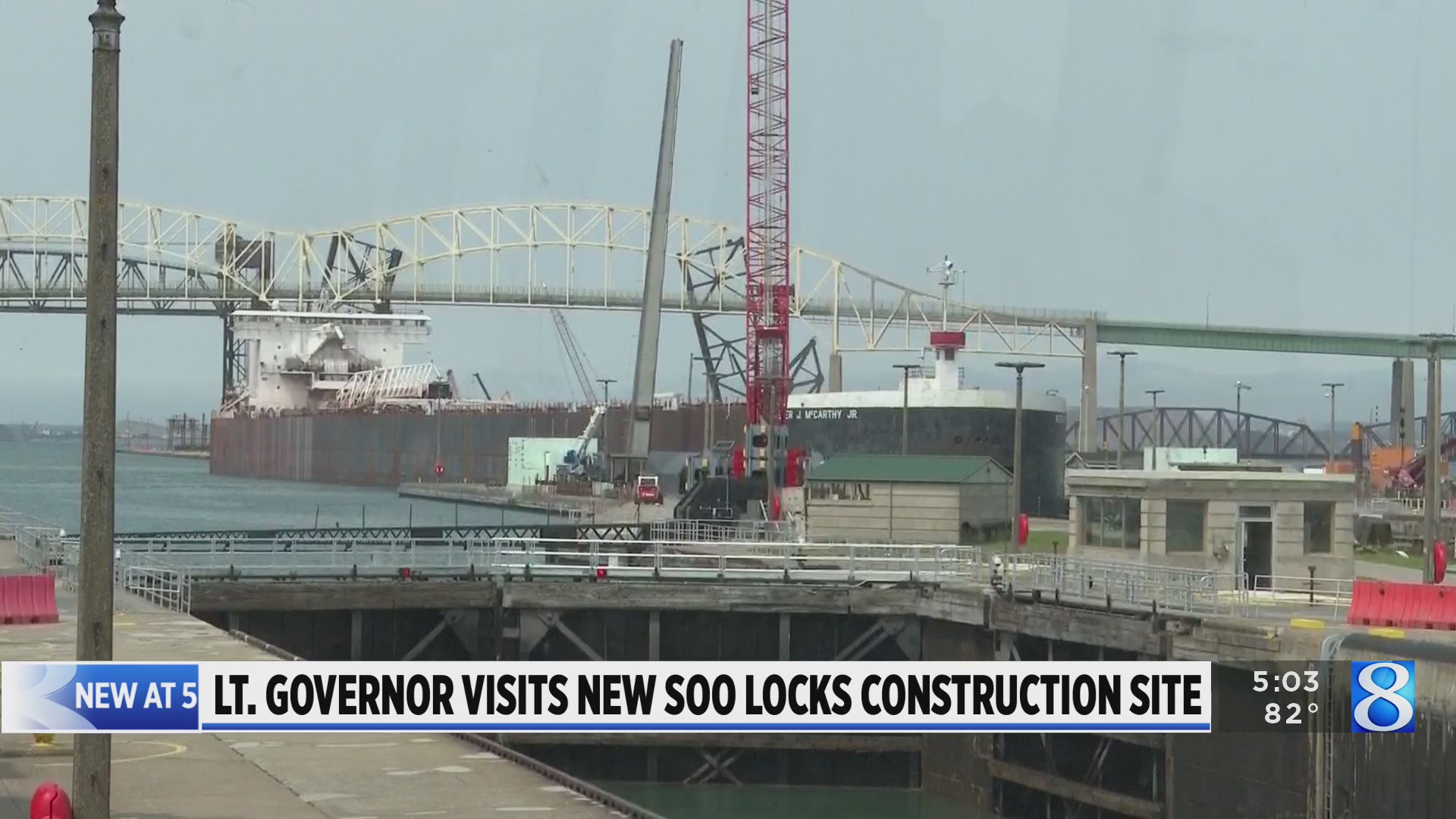 Lt. Governor visits new Soo Locks construction site – WOODTV.com
