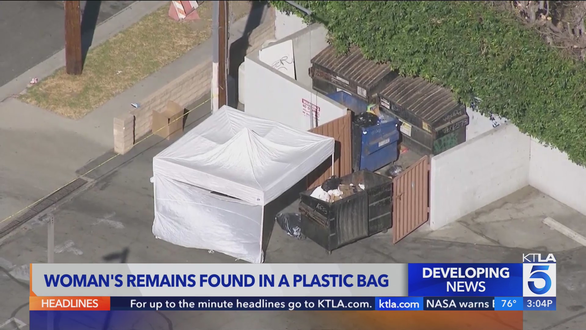 Dismembered woman found in dumpster – 3PM update – KTLA