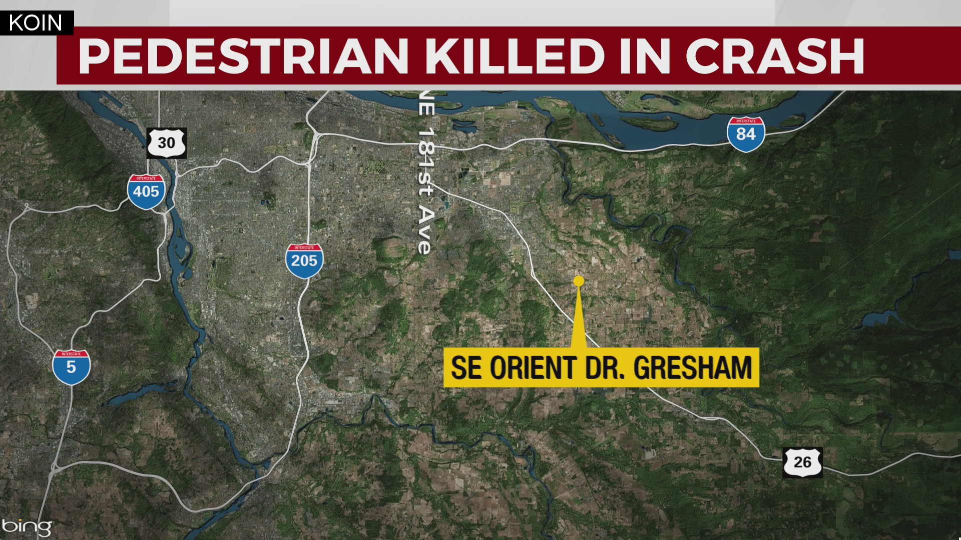 Overnight crash kills pedestrian in Gresham – KOIN.com