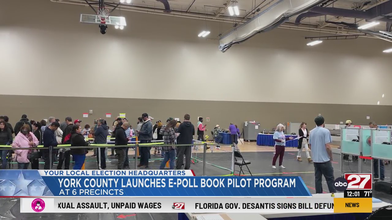 Certain York County voting locations using electronic polling books – ABC27
