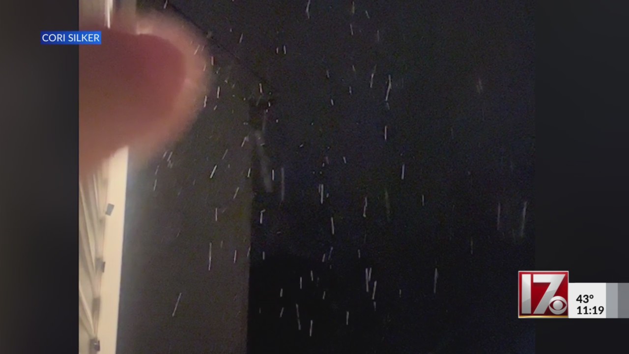 Snow flurries seen north of Raleigh in Wake Forest and near Durham ...