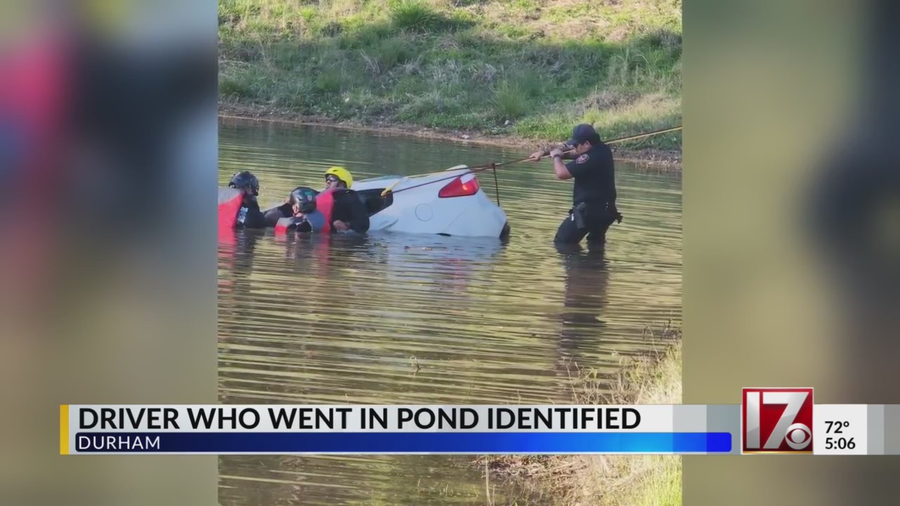 Driver who died in vehicle submerged in Durham pond identified – CBS17.com