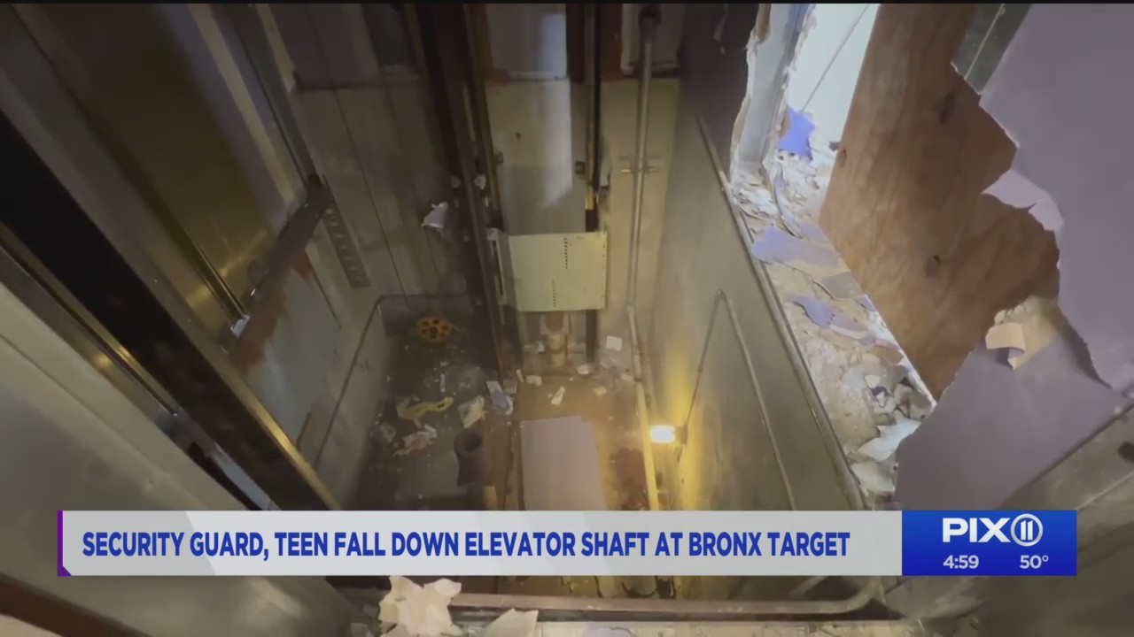 Security guard, teen fall down elevator shaft at Bronx Target: NYPD – PIX11