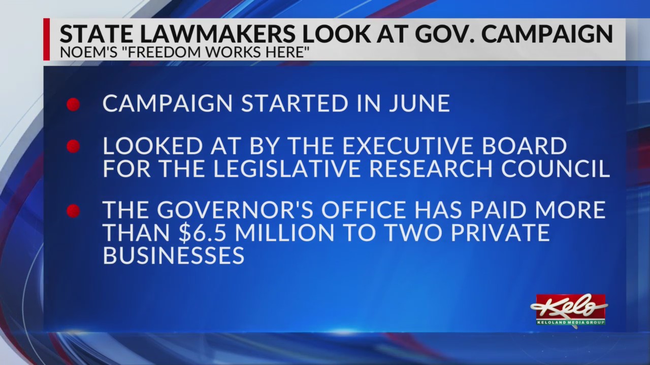 Lawmakers to examine Gov. Kristi Noem’s ‘Freedom Works Here’ campaign ...