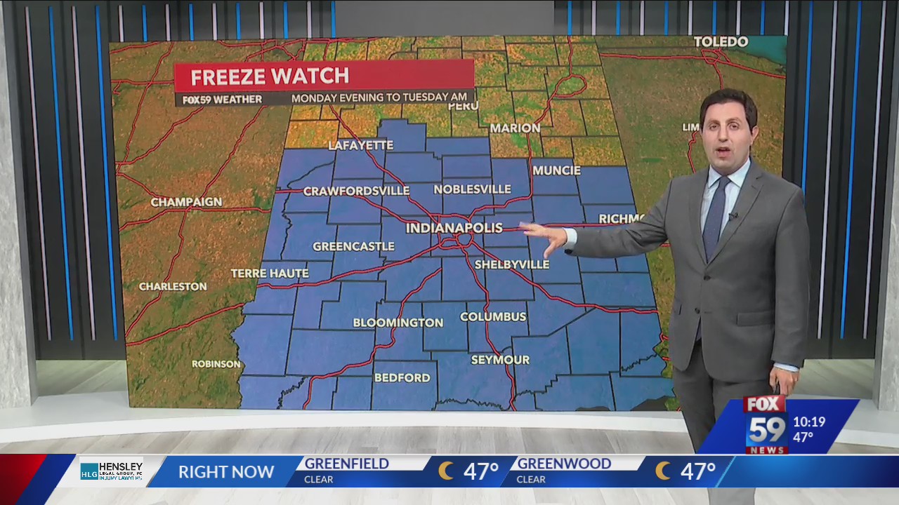 First hard freeze, cold Halloween on tap – Fox 59