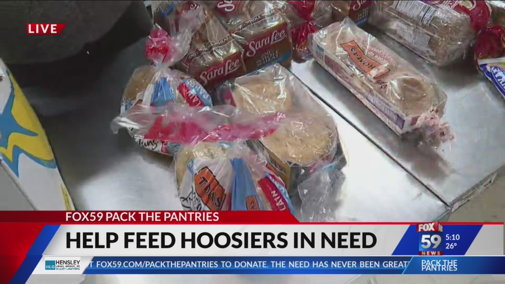 Pack the Pantries: Midwest Food Bank bread room – Fox 59