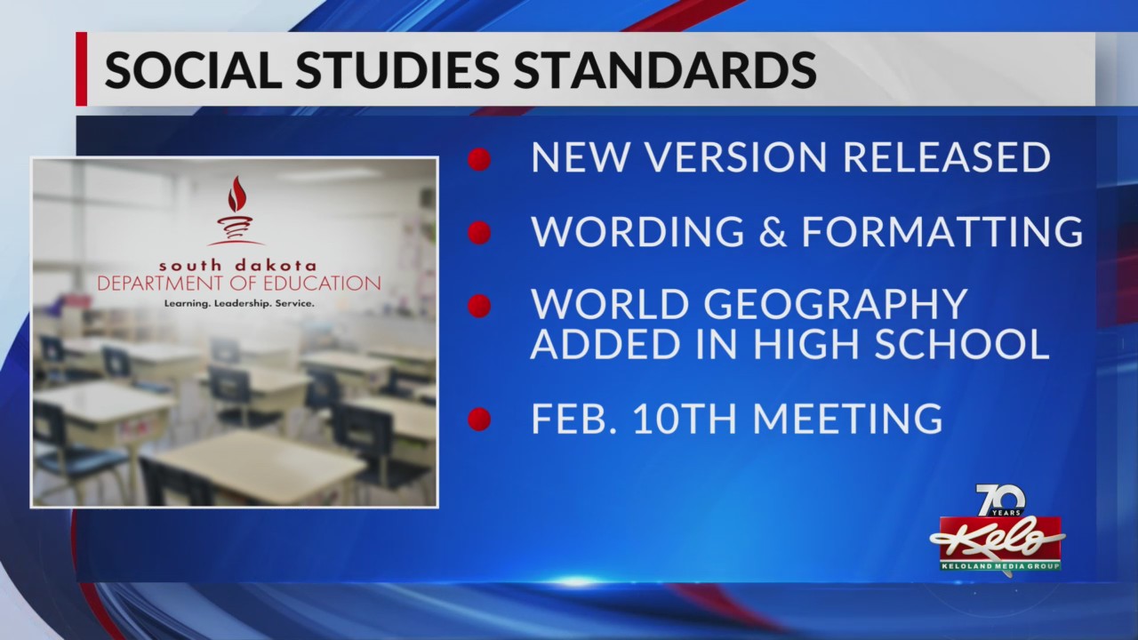 SDDOE releases new version of proposed social studies standards ...