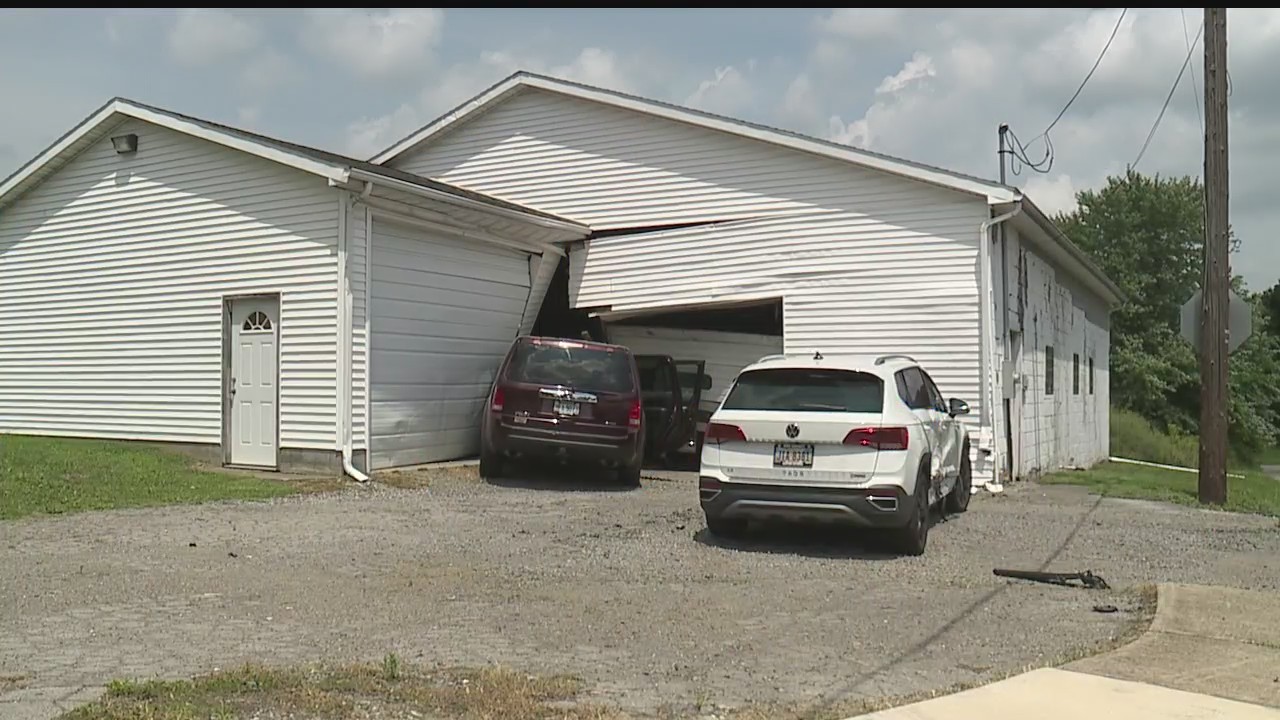Collision causes SUV to crash through garage – WKBN.com