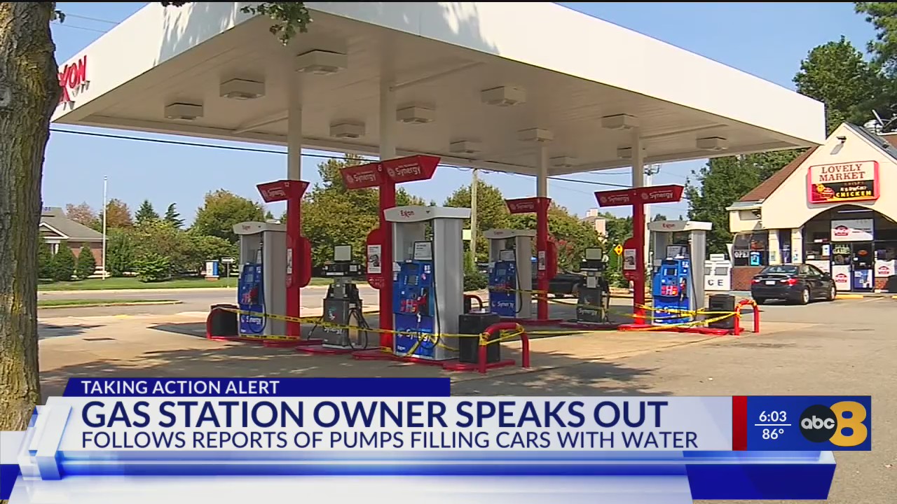 Gas station owner speaks out after reportedly pumping water into tanks ...