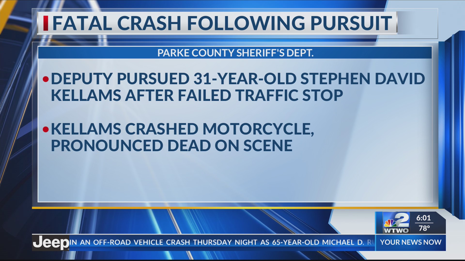 Motorcyclist Dead After Attempting To Flee From Deputy Hitting