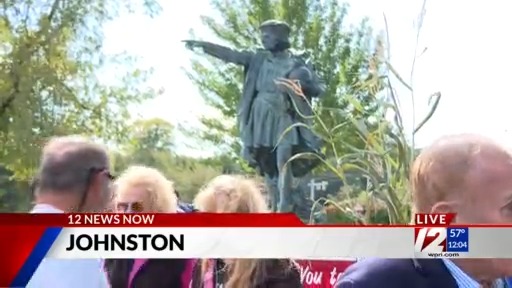 Controversial Columbus statue unveiled in Johnston – WPRI.com