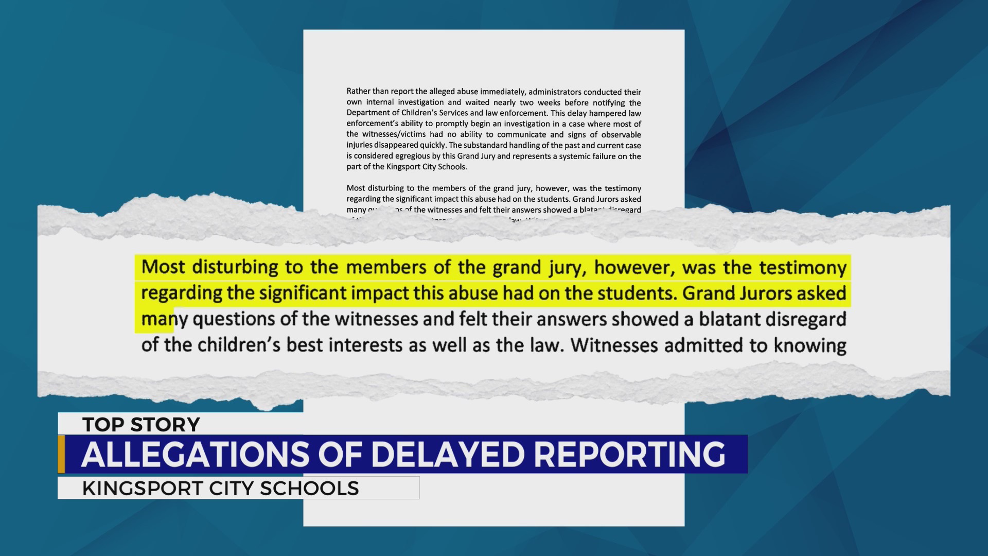 Grand Jury Blasts Kingsport Schools Teacher Charged Wjhl Tri