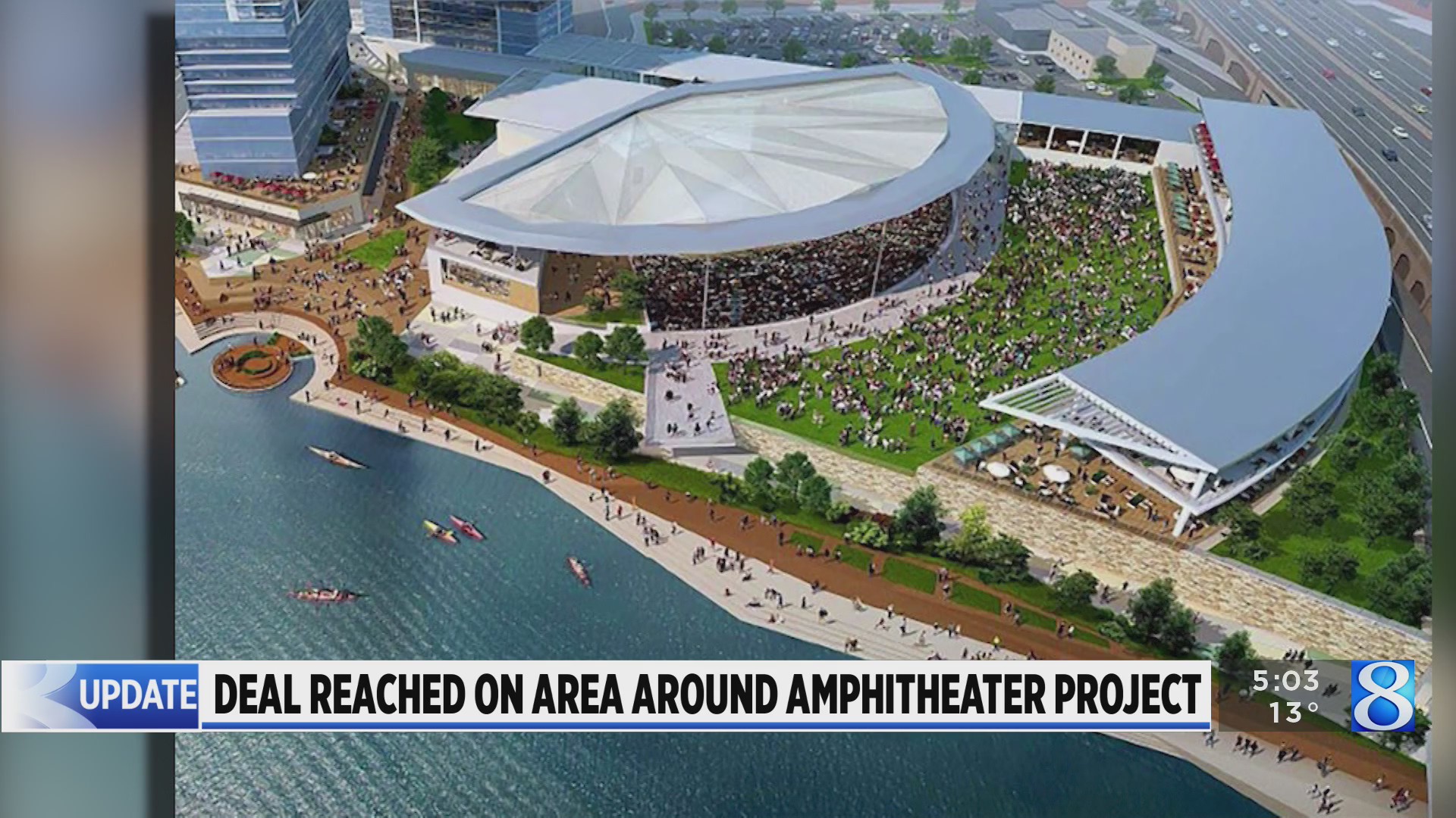 Deal reached on area around amphitheater project – WOODTV.com