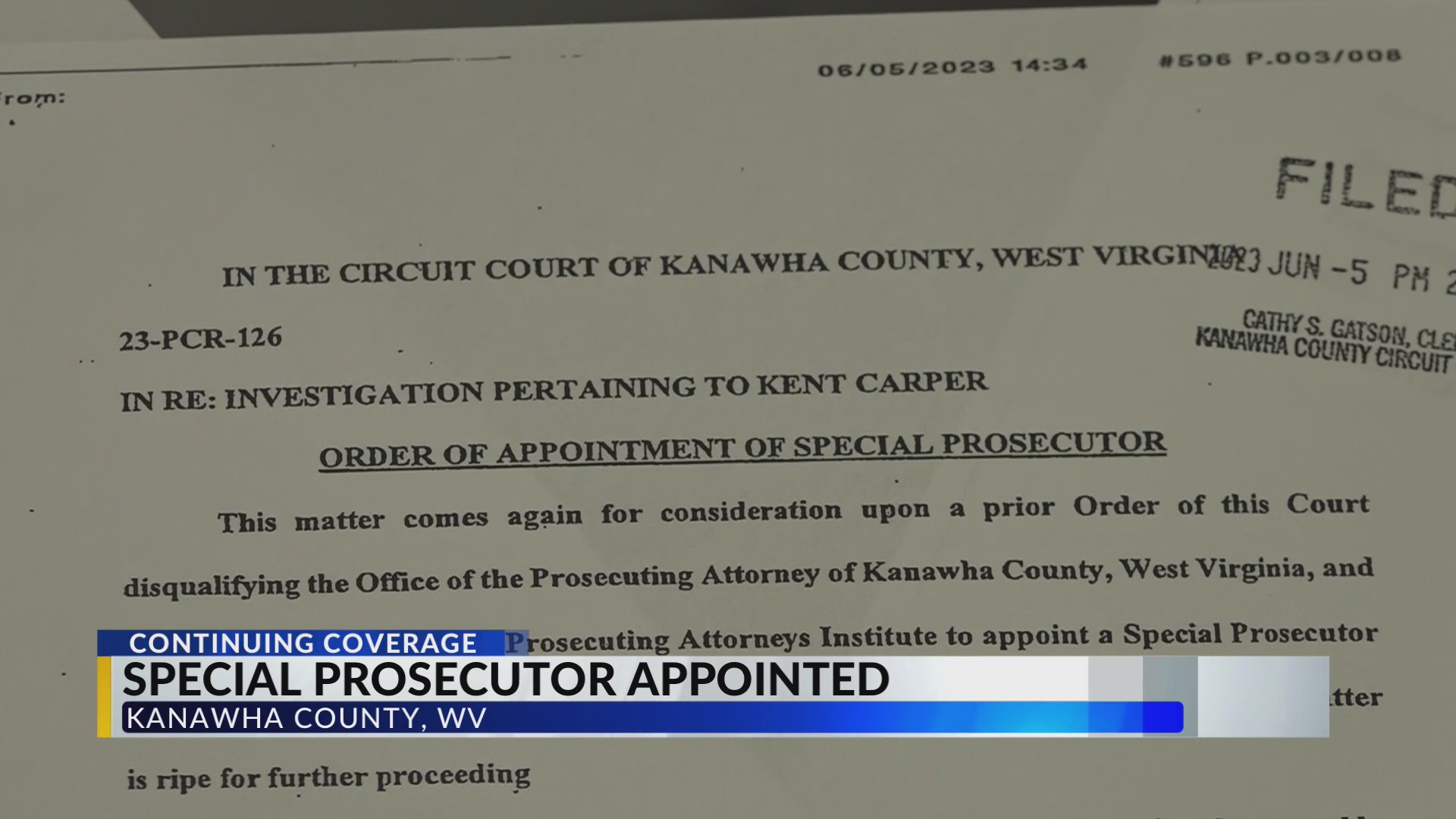 Special prosecutor appointed in Kanawha County Commission President ...