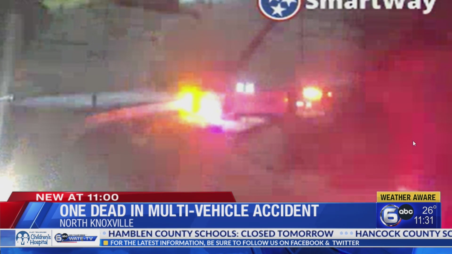One Dead After Multivehicle Crash On I 75 In Knoxville Wate 6 On Your