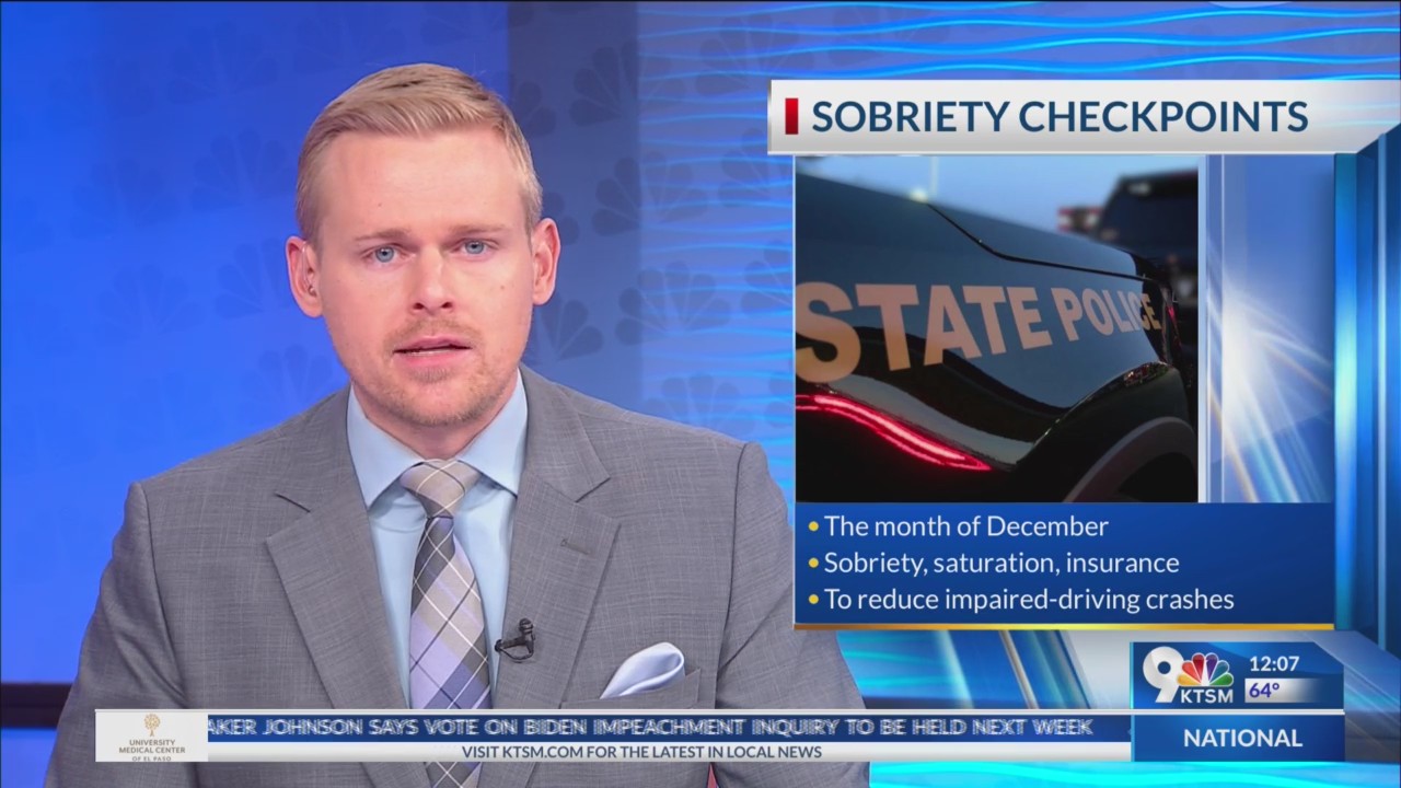 NM State Police conducts sobriety checkpoints, saturation patrols during December – KTSM 9 News